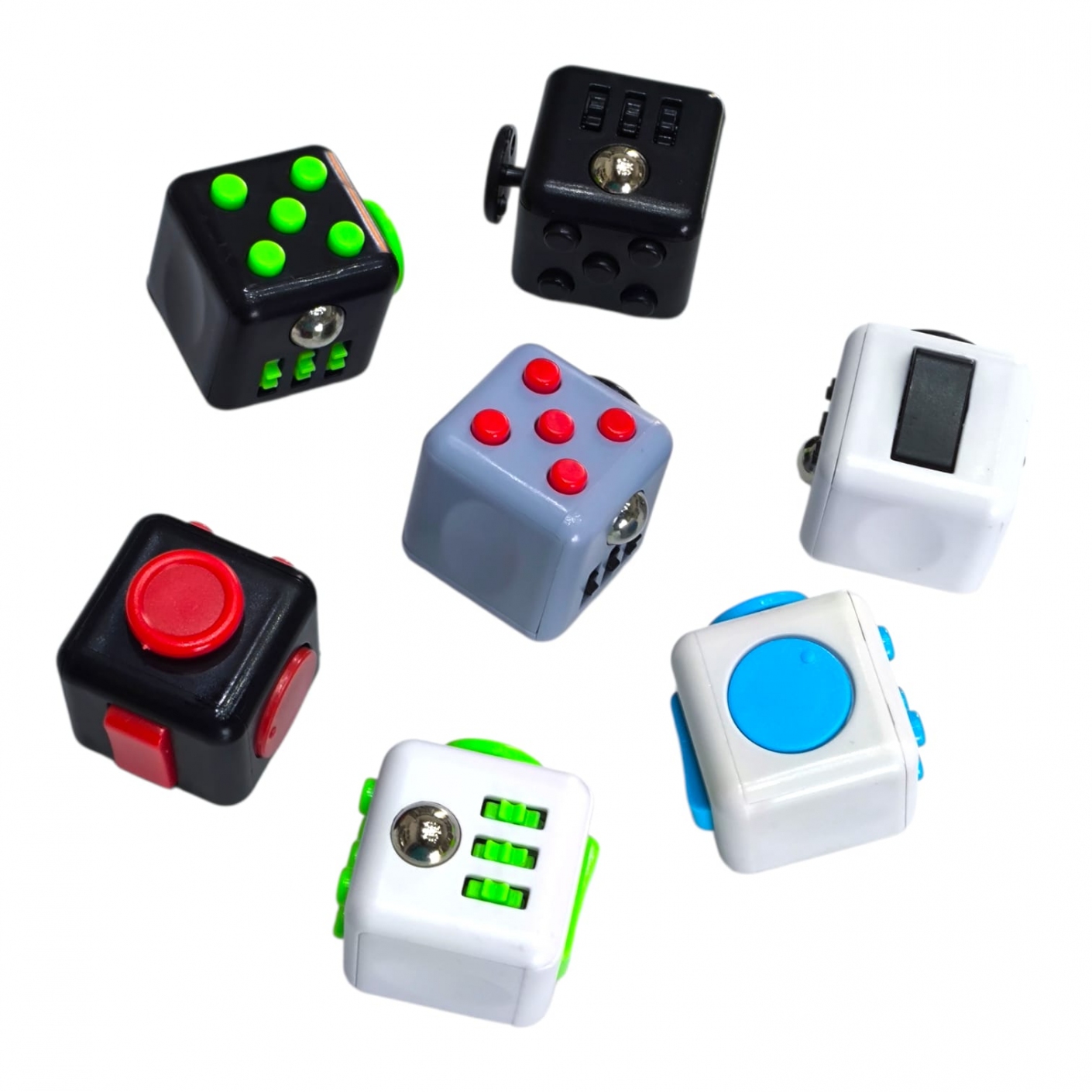 Fidget antiestrés cubo con teclas - Inteligia Never Stop Playing